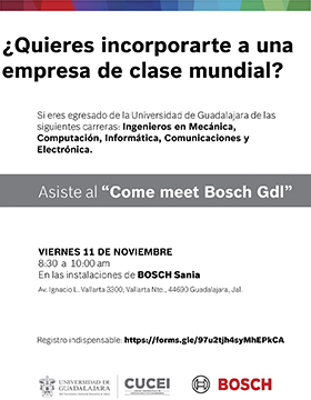 Reclutamiento de Bosch para Egresados UDG | Coordinación General de ...